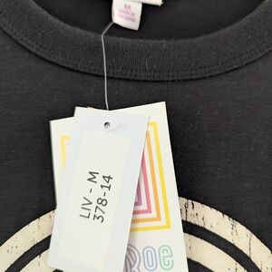 LuLaRoe | Tops | Lularoe Liv Black Tee With Rainbow Graphic Medium ...